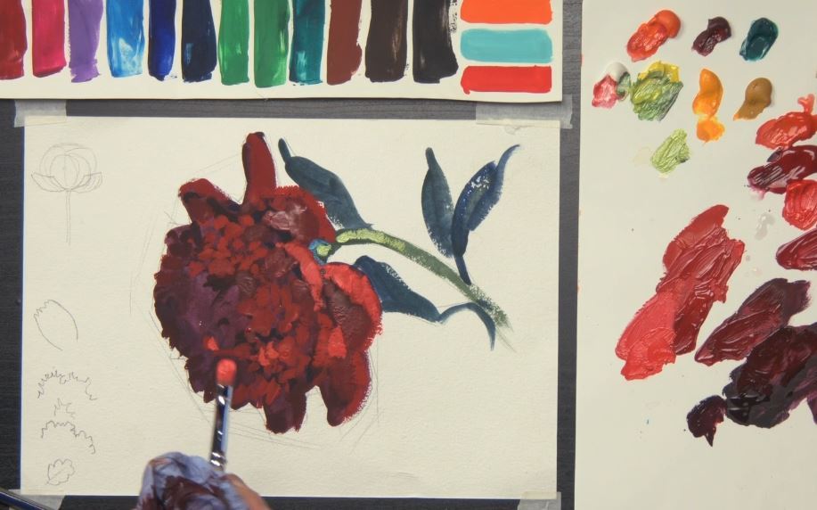 Цветы. Курс рисования гуашью художника Анны Хопта