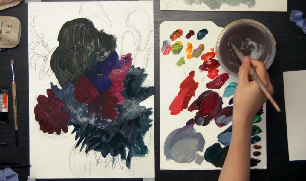 Цветы. Курс рисования гуашью художника Анны Хопта