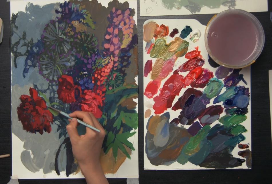 Цветы. Курс рисования гуашью художника Анны Хопта